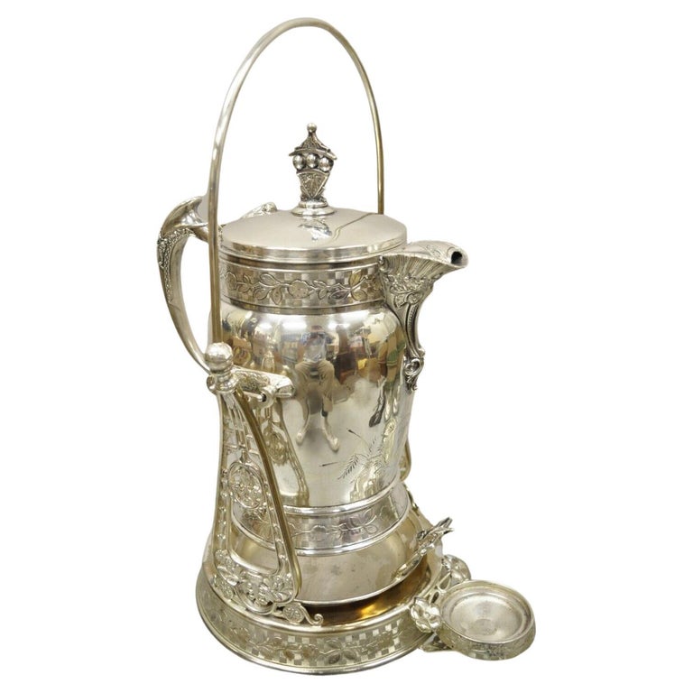 19th C Wilcox Silverplate Victorian Ornate Water Lemonade Pitcher on ...