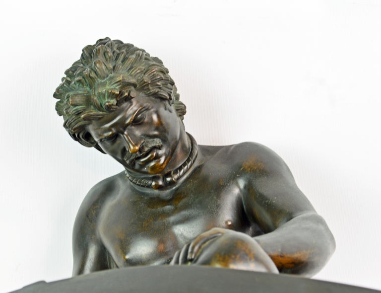 19th Century Bronze Statue the Dying Gaul by B. Boschetti Roma after ...