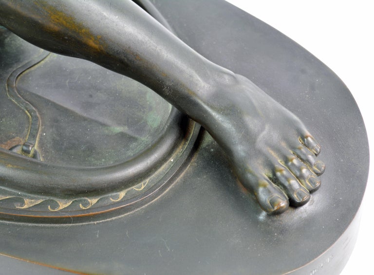 19th Century Bronze Statue the Dying Gaul by B. Boschetti Roma after ...