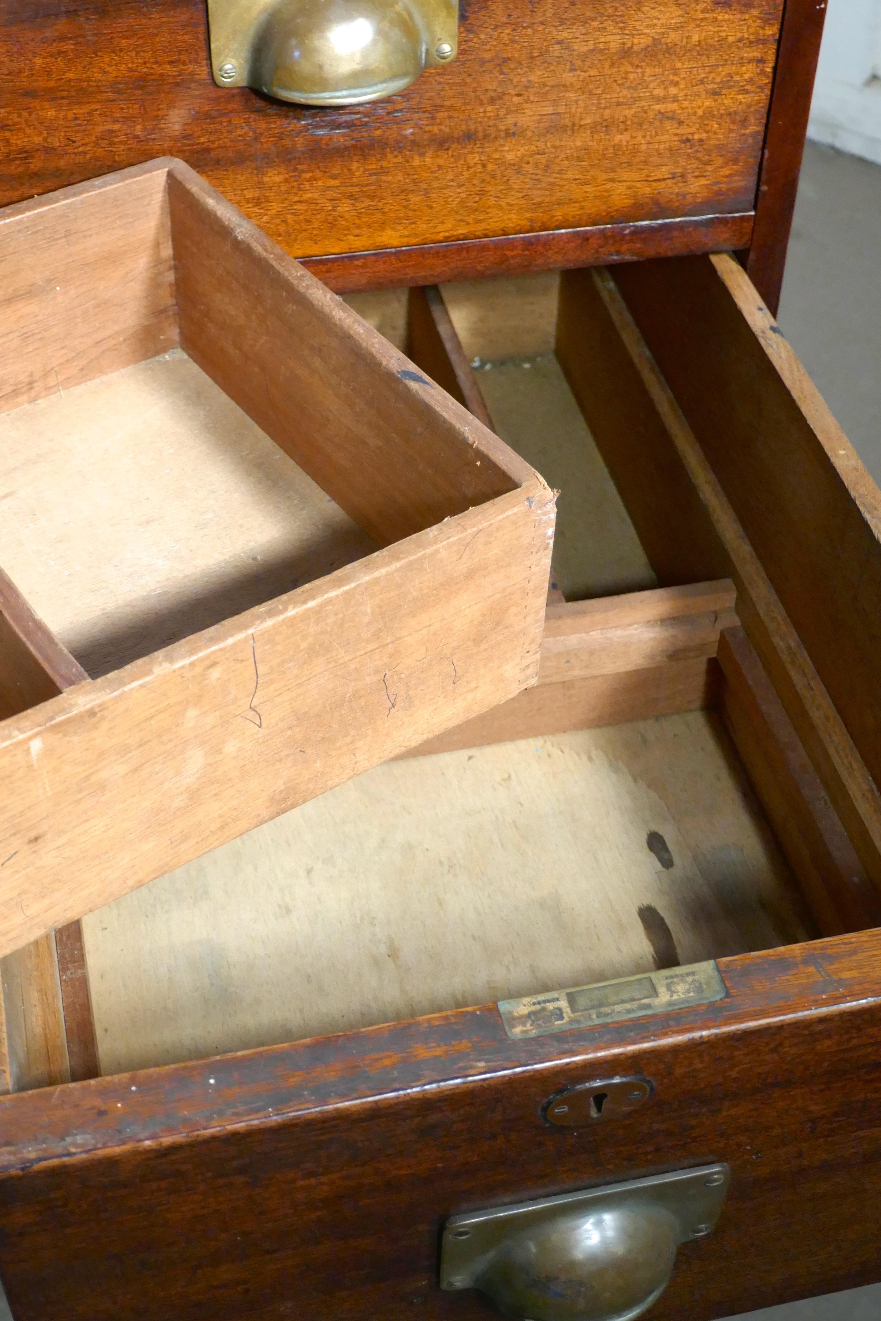 Mahogany Banker’s Drawers and Safe Cupboard Pedestal, Strong Cupboard ...