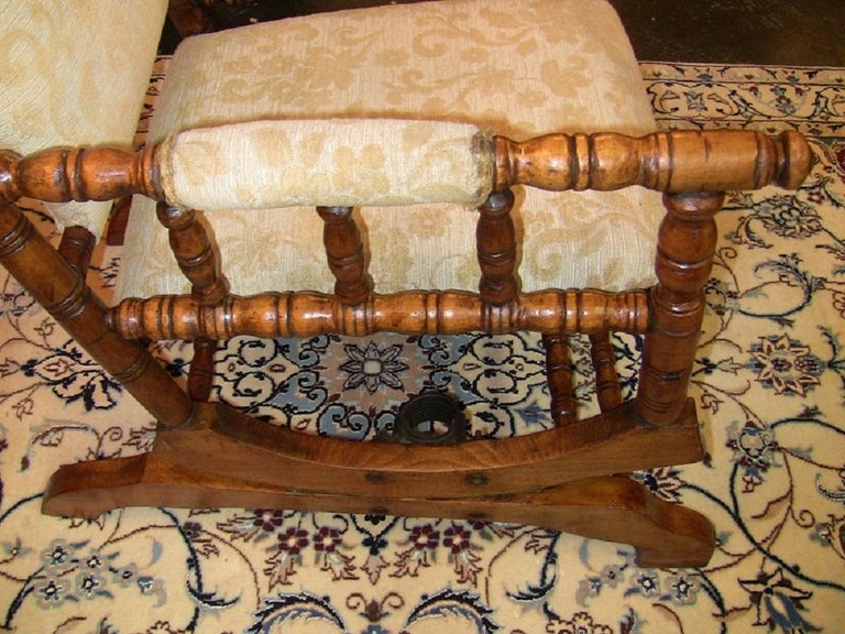 19th Centruy, American Hunzinger Style Walnut Platform Rocking Chair at ...