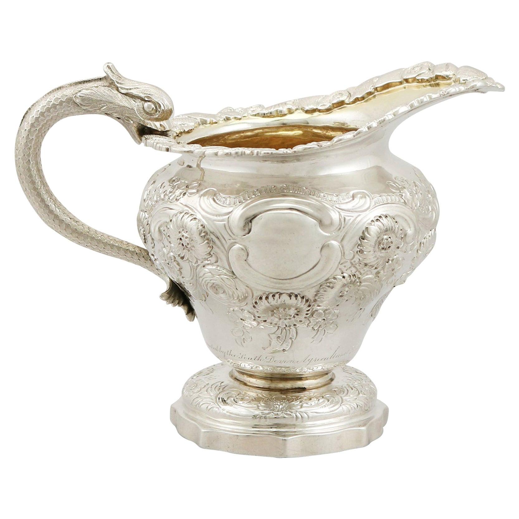 18th Century Antique George II Sterling Silver Pitcher Cream Jug London ...