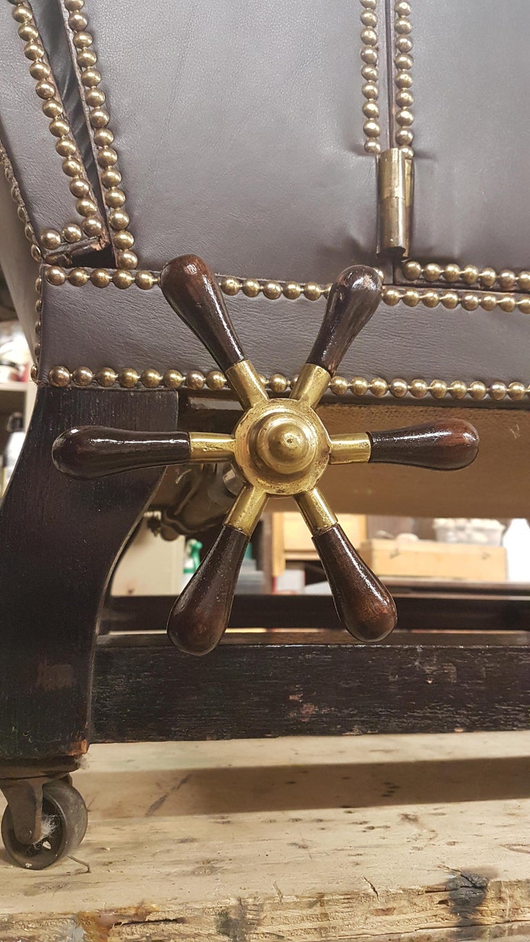 19th Century Adjustable Armchair in Connolly Leather For Sale at ...