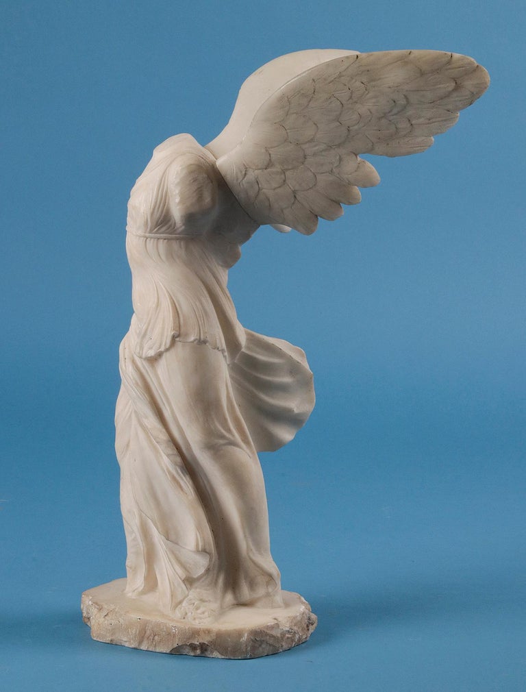 19th Century Alabaster Marble Statue Winged Victory of Nike Samothrace ...