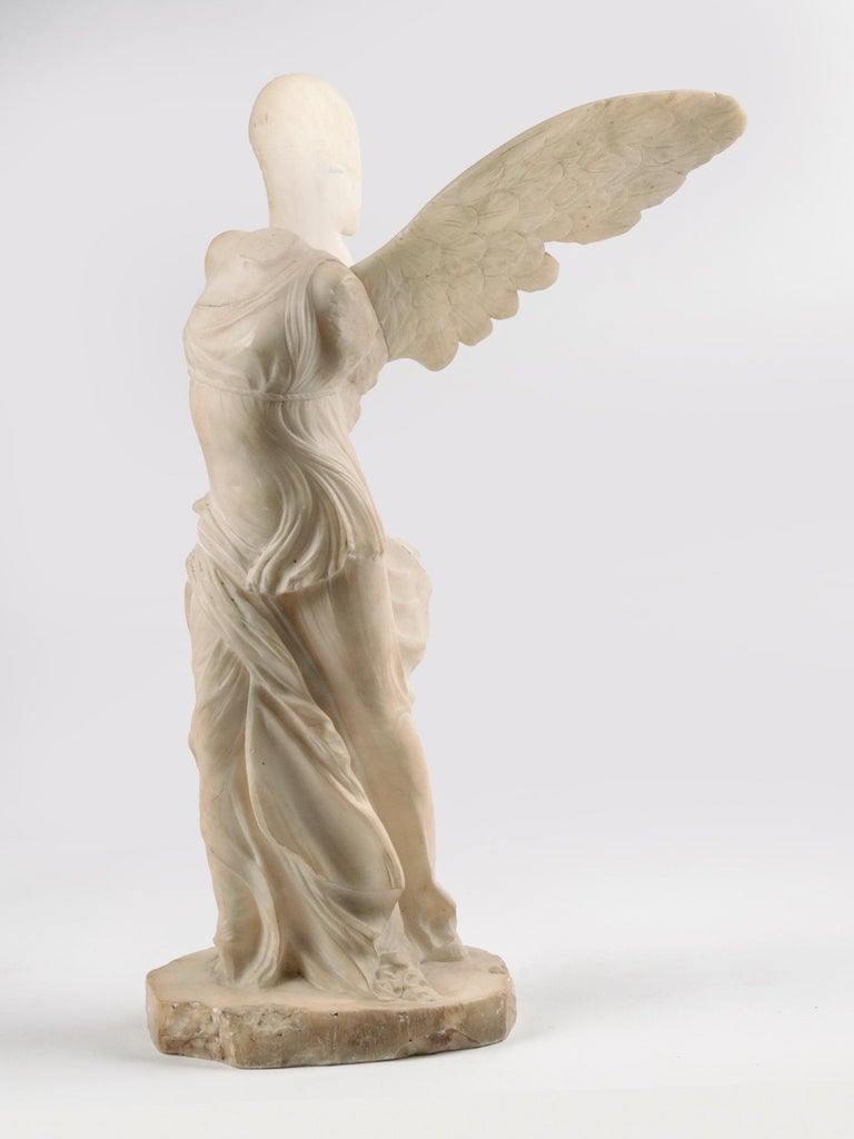 19th Century Alabaster Marble Statue Winged Victory of Nike Samothrace ...