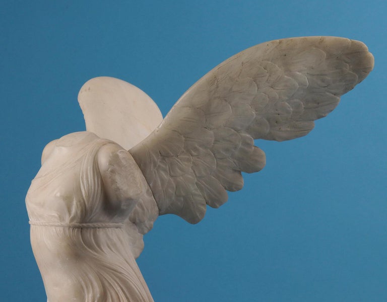 19th Century Alabaster Marble Statue Winged Victory of Nike Samothrace ...