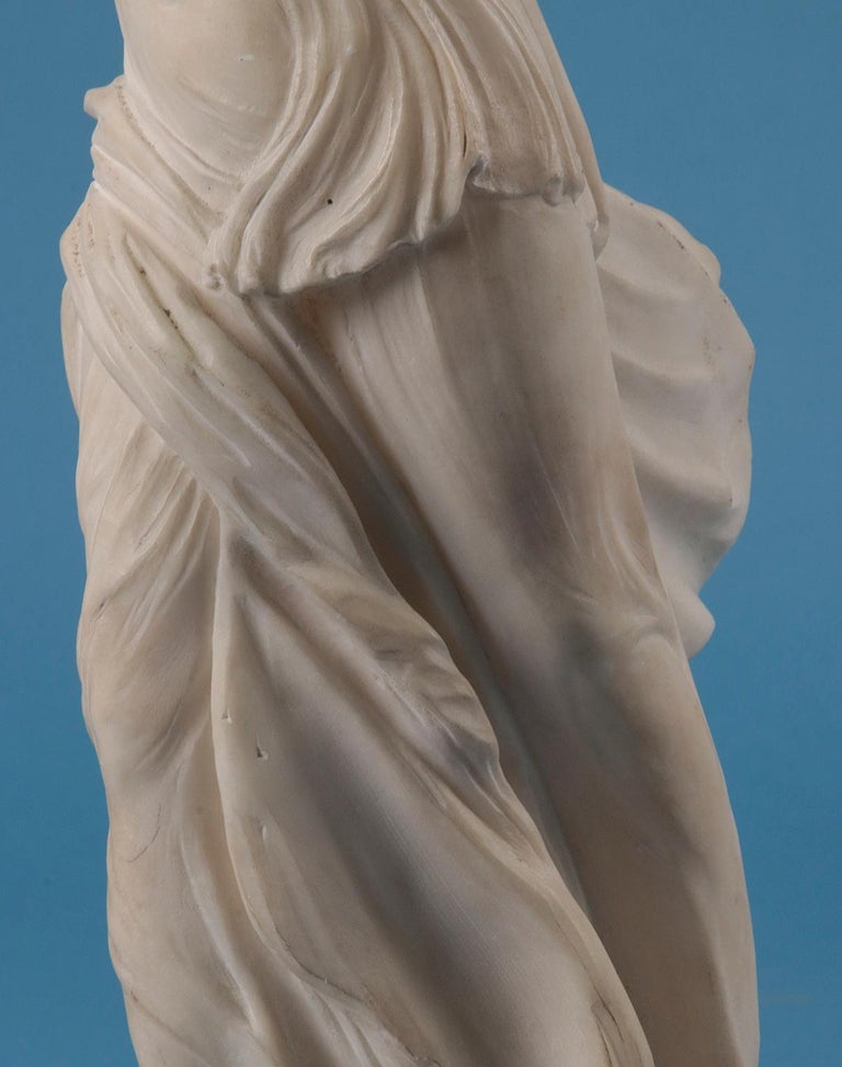 19th Century Alabaster Marble Statue Winged Victory of Nike Samothrace ...