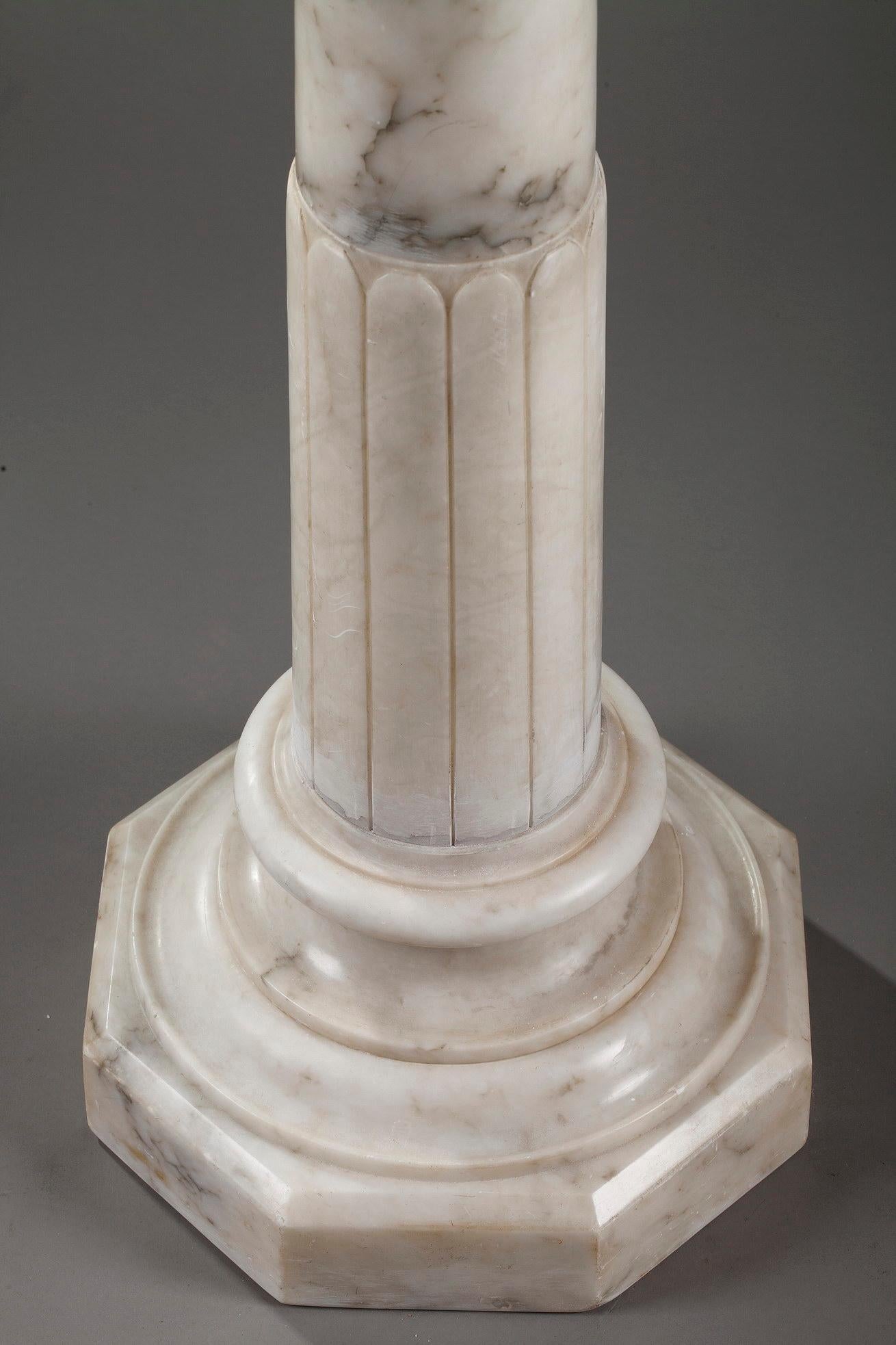 19th Century Alabaster Pedestal at 1stDibs