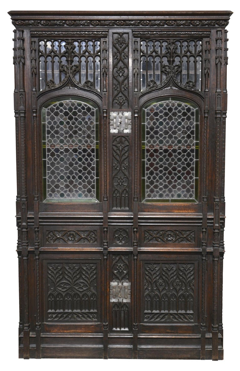 19th Century Amazing Gothic Revival Bookcase For Sale at 1stDibs
