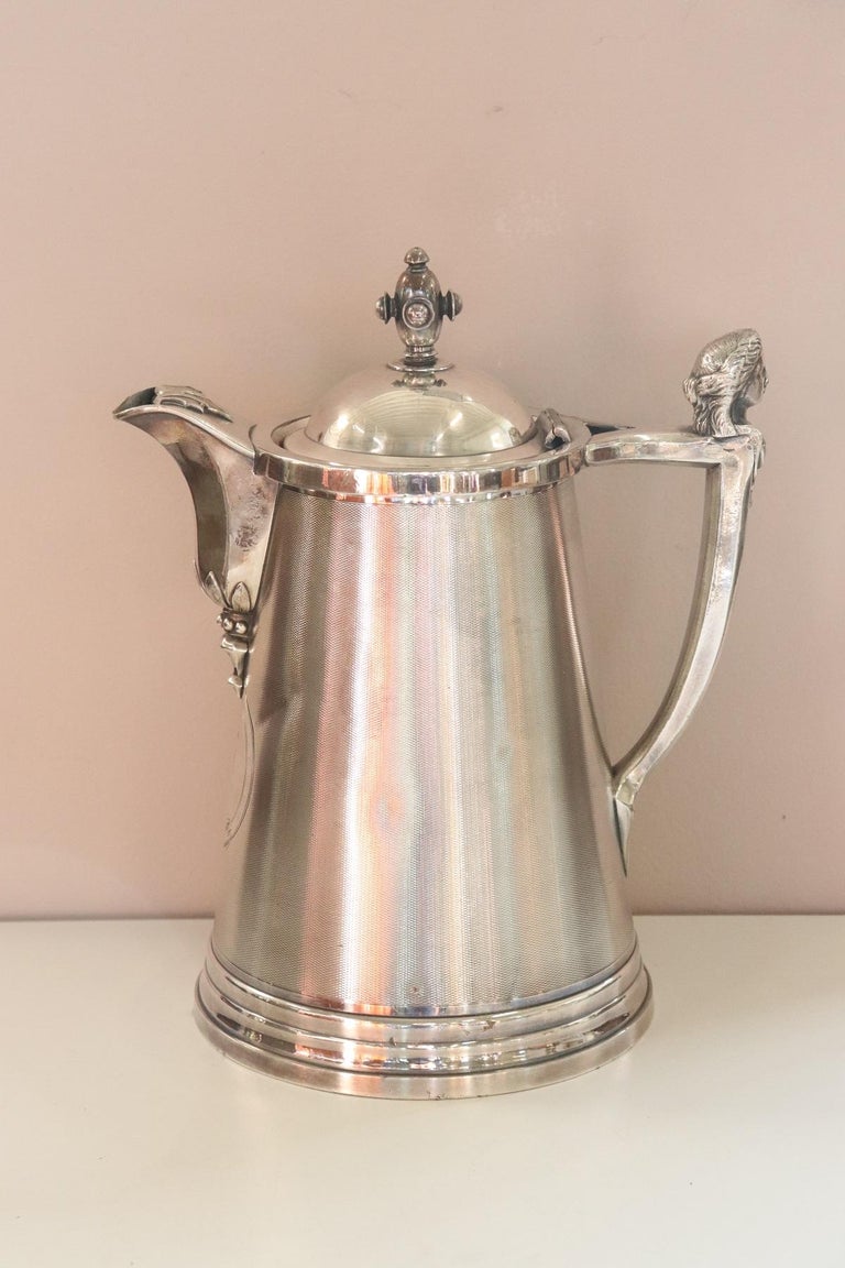 19th Century American Antique Silver Plate Pitcher by Stimpson For Sale ...