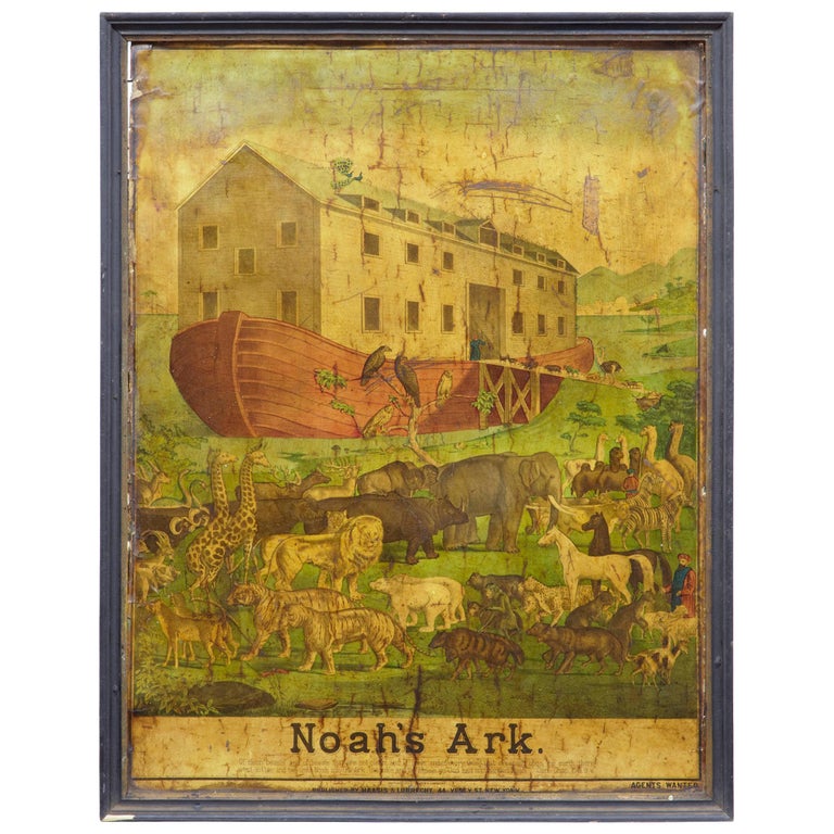 19th Century American Book Play Advertising Poster Noah's Ark at 1stDibs
