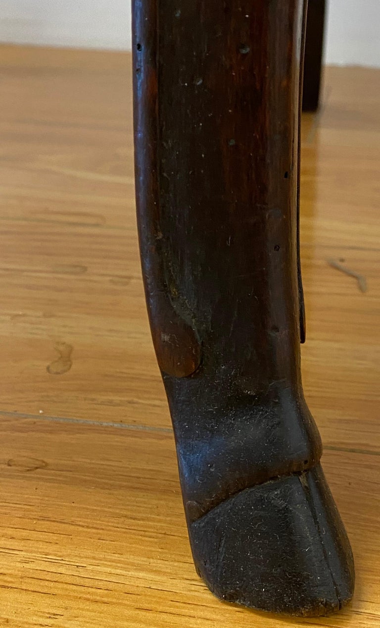 19th Century American Carved Walnut Hoof Foot Side Chair For Sale at ...