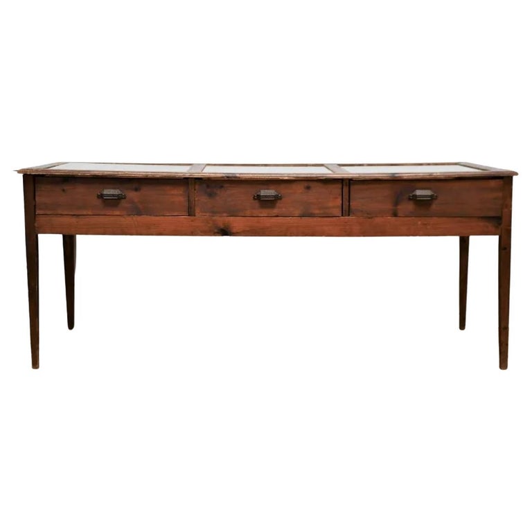 19th Century American Country Haberdashery Display Showcase Table For ...