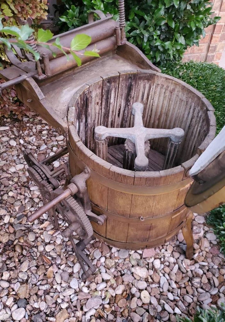 19th Century American Early Washing Machine with Mangle at 1stDibs
