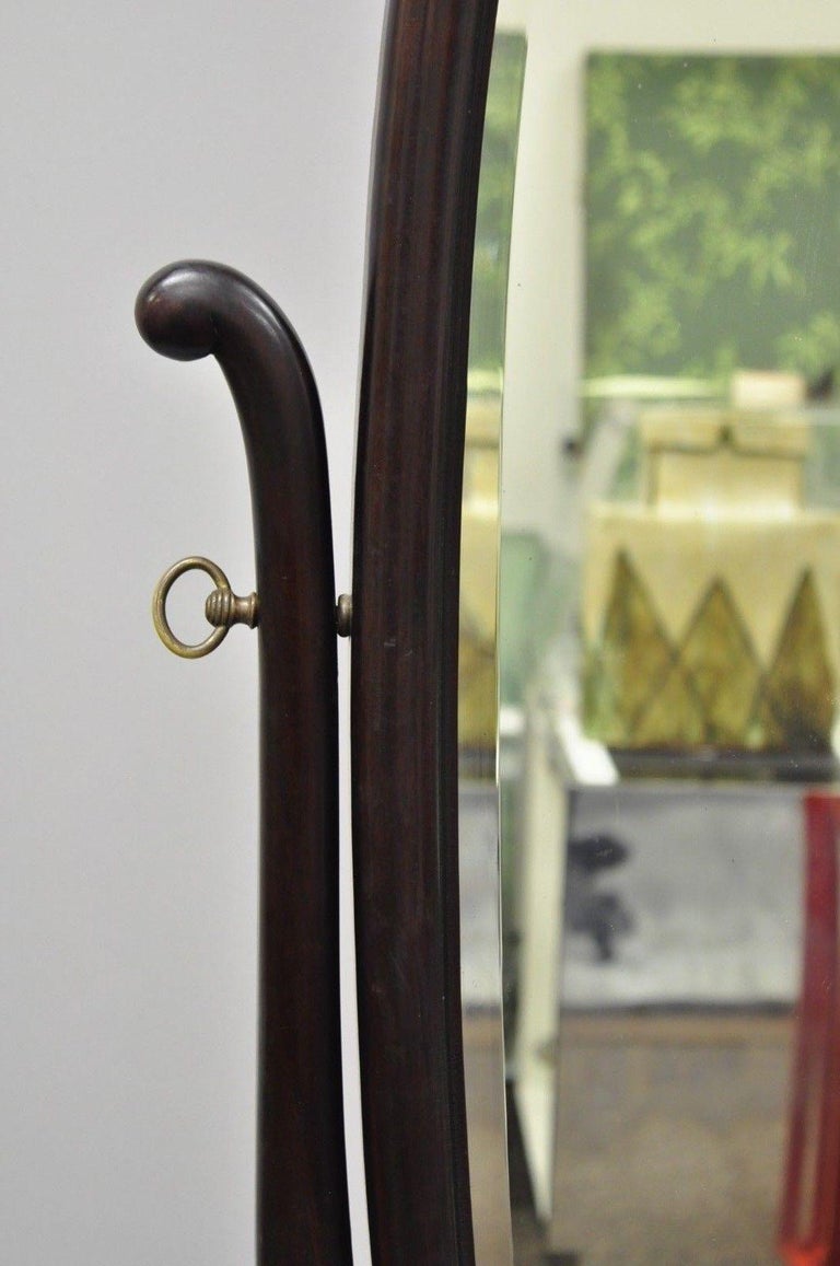 19th Century American Empire Mahogany Revolving Oval Cheval Dressing ...