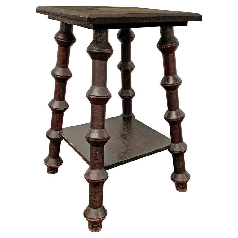 19th Century American Folk Art Bobbin Table at 1stDibs