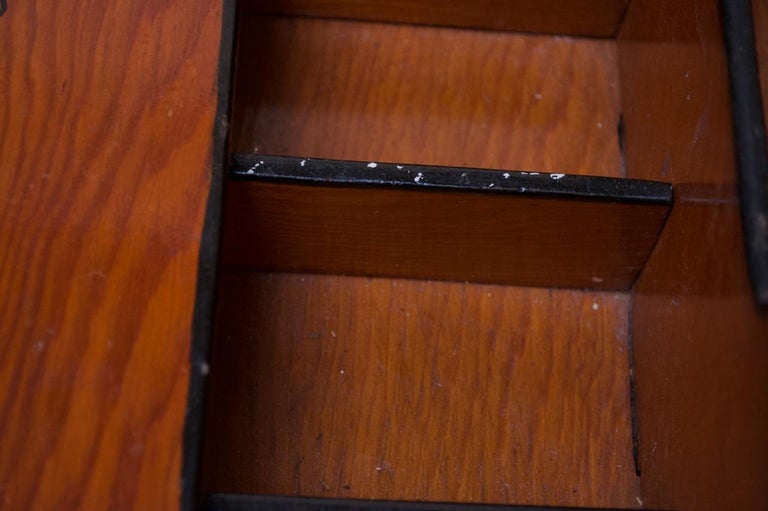 19th Century American Folk Art Hand Painted Poplar Sewing / Decorative ...