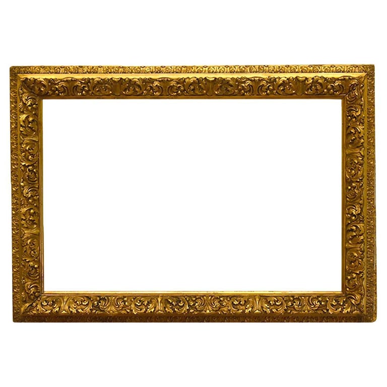 19th Century American Gold Leaf Barbizon 18x28 Picture Frame For Sale ...