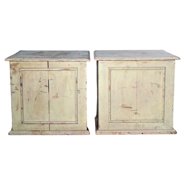 19th Century American Painted Pine Cube Display Tables For Sale at 1stDibs