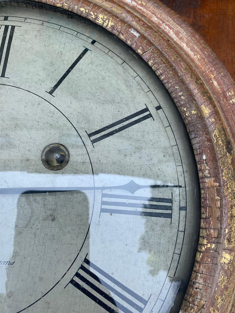 19th Century American Round Wall Clock by Brewster and Ingraham, circa ...