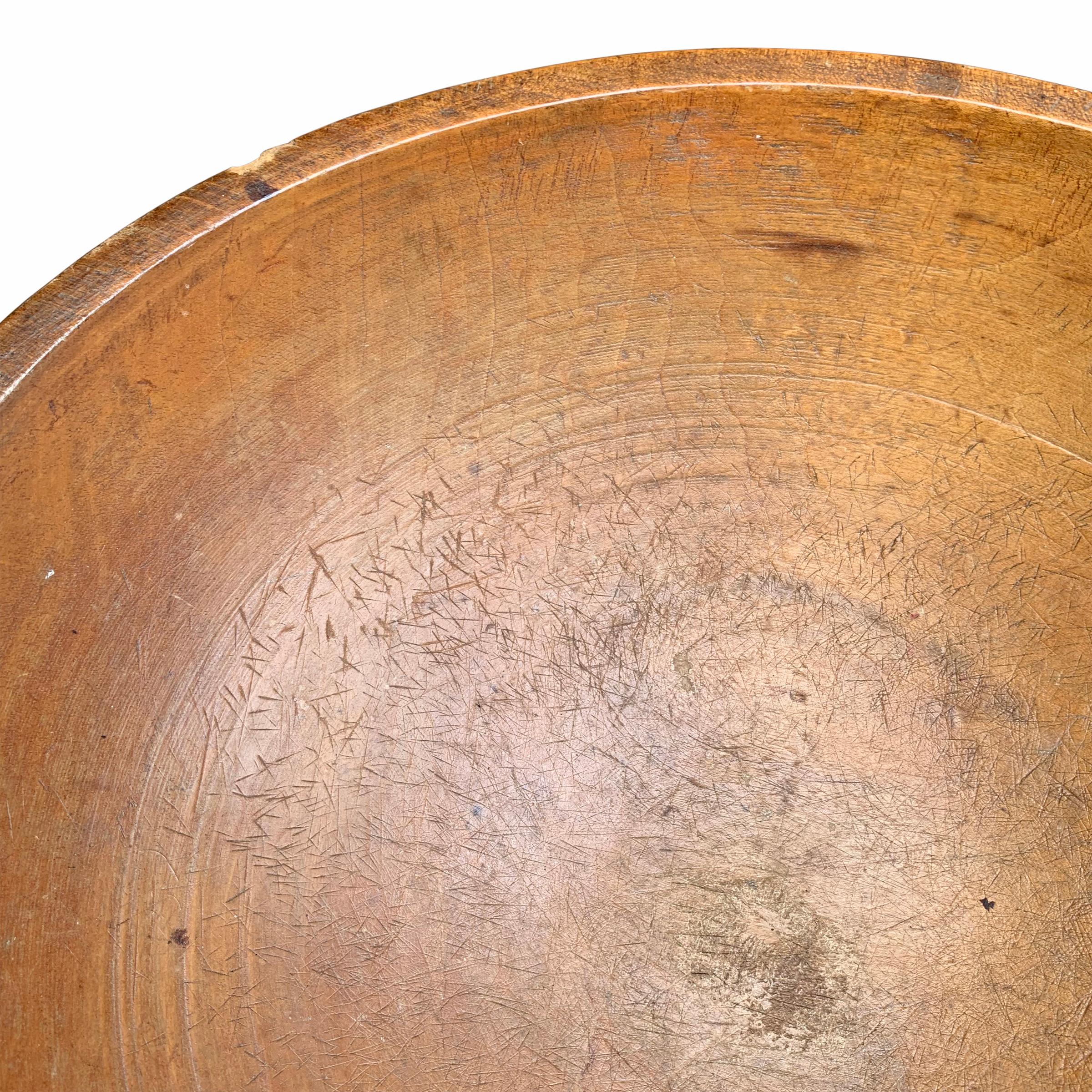 19th Century American Turned Dough Bowl at 1stDibs