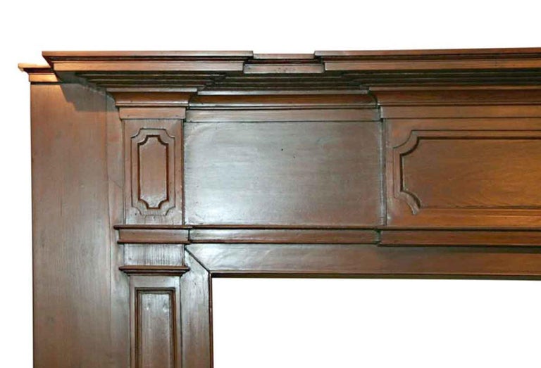 19th Century American Wood Mantel with Raised Panels and Tapered ...
