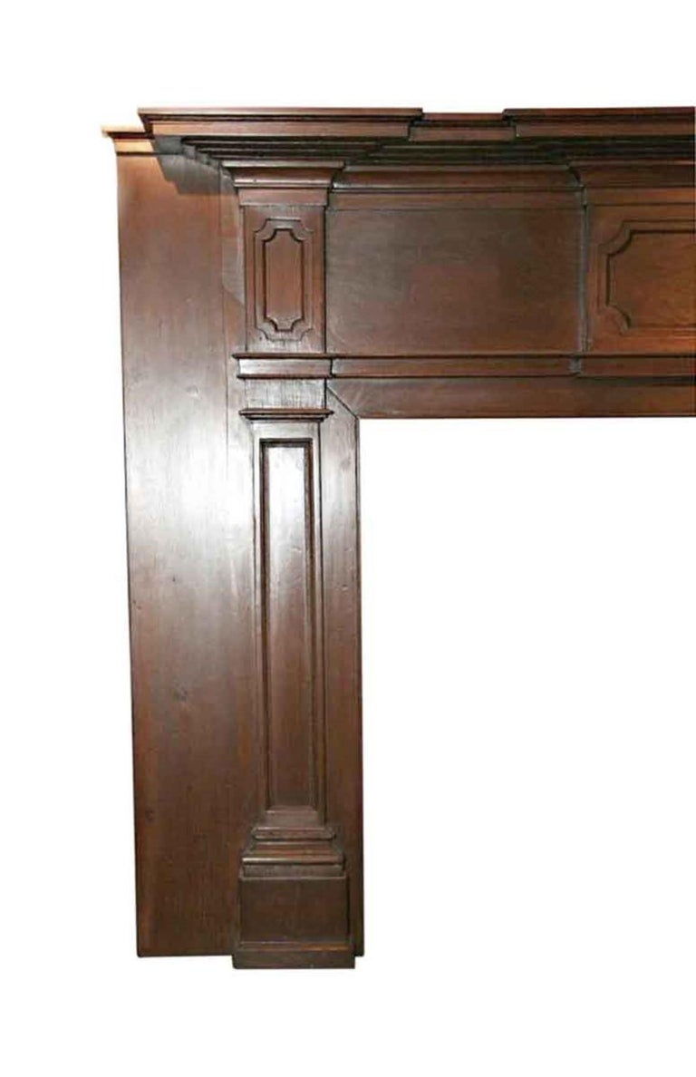 19th Century American Wood Mantel with Raised Panels and Tapered ...