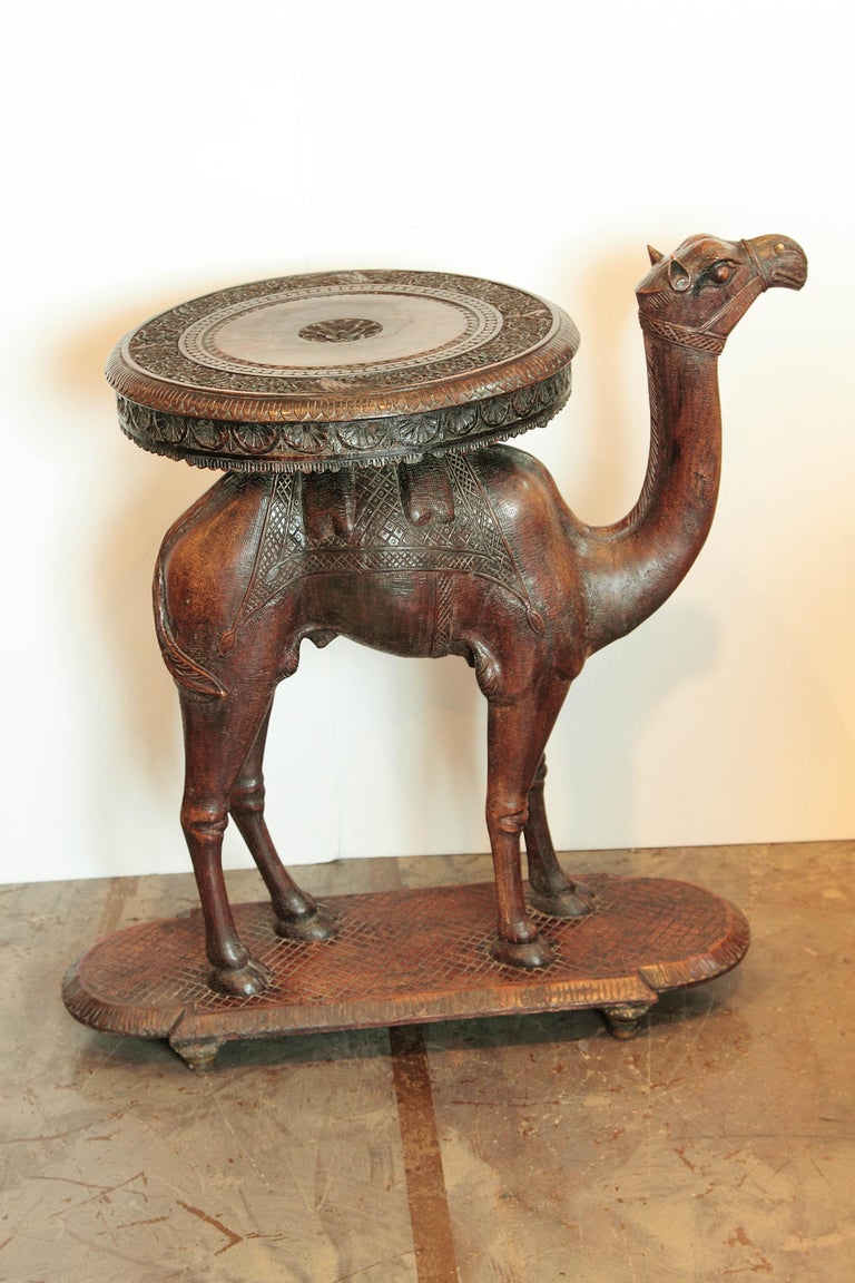 19th Century Anglo-Indian Carved Camel Table at 1stDibs