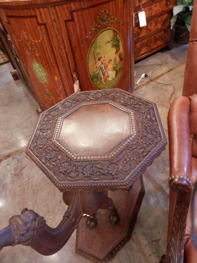 19th Century Anglo-Indian Carved Camel Table at 1stDibs