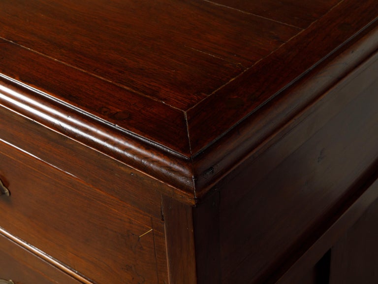 19th Century Anglo-Indian Commode with Five Drawers and Floral Inlay ...