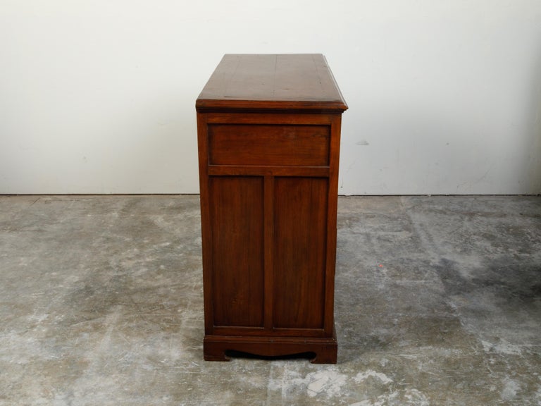 19th Century Anglo-Indian Commode with Five Drawers and Floral Inlay ...