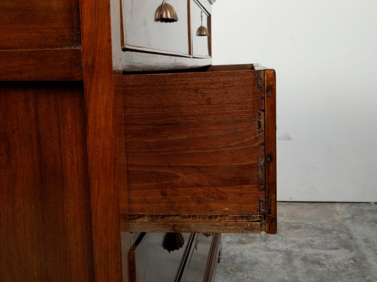 19th Century Anglo-Indian Commode with Five Drawers and Floral Inlay ...