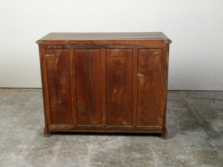 19th Century Anglo-Indian Commode with Five Drawers and Floral Inlay ...