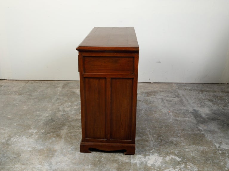 19th Century Anglo-Indian Commode with Five Drawers and Floral Inlay ...