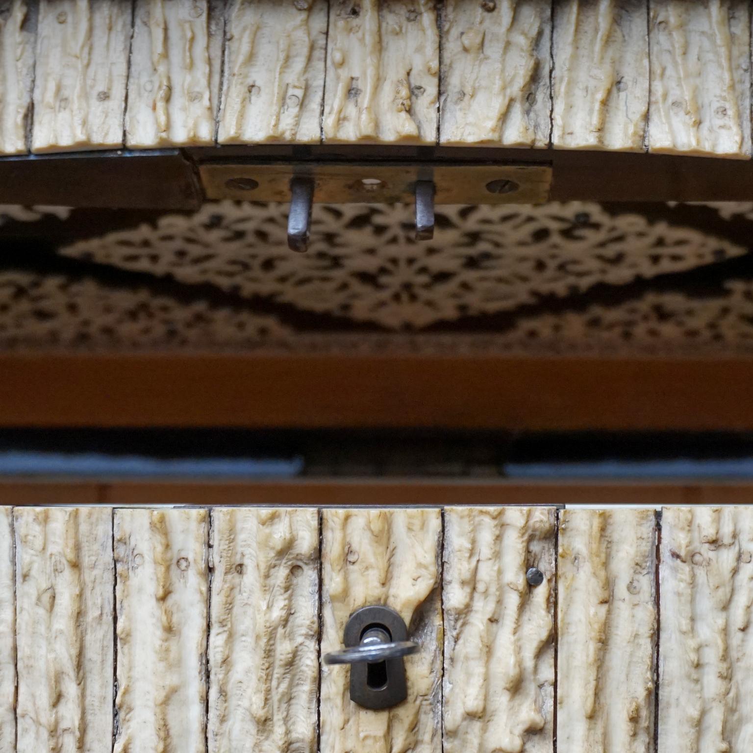 19th Century Anglo-Indian Vizagapatam Stag Antler Horn and Sandalwood ...