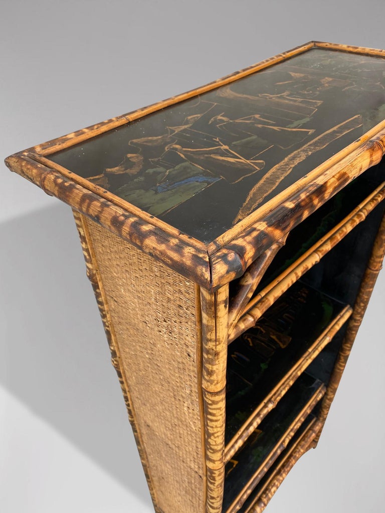 19th Century Anglo Japanese Tiger Bamboo Shelving Cabinet For Sale at ...