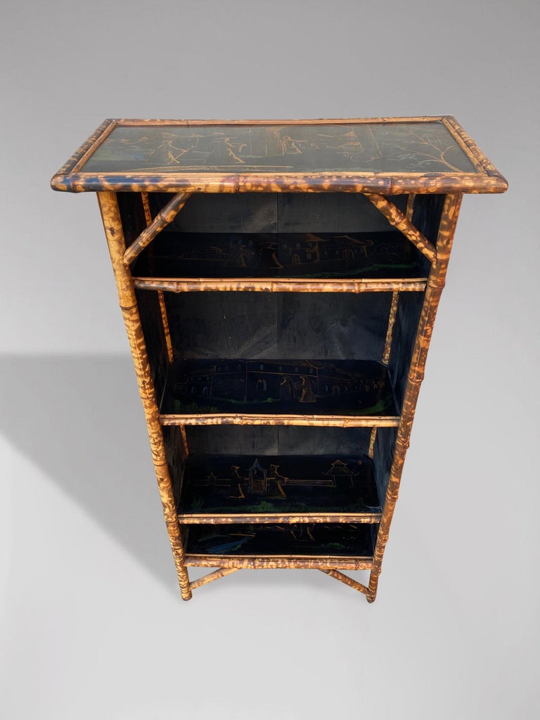 19th Century Anglo Japanese Tiger Bamboo Shelving Cabinet For Sale at ...
