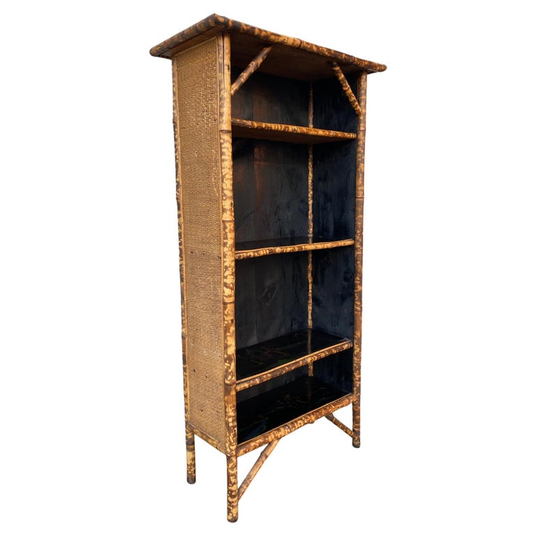 19th Century Anglo Japanese Tiger Bamboo Shelving Cabinet For Sale at ...