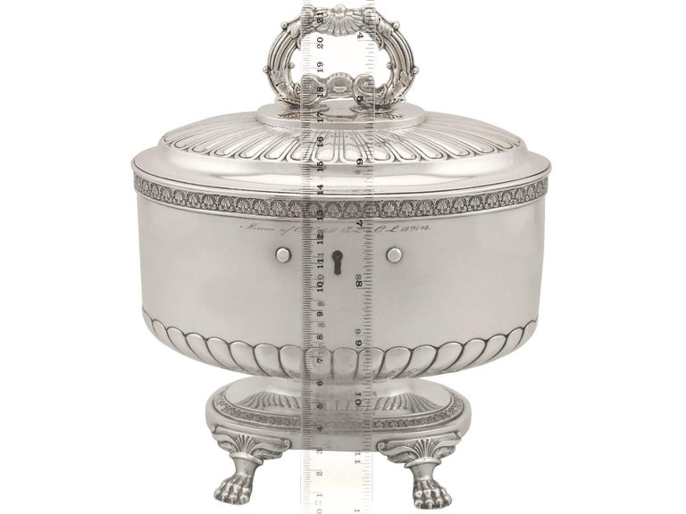 19th Century Antique 1845 Sterling Silver Locking Biscuit Box For Sale ...