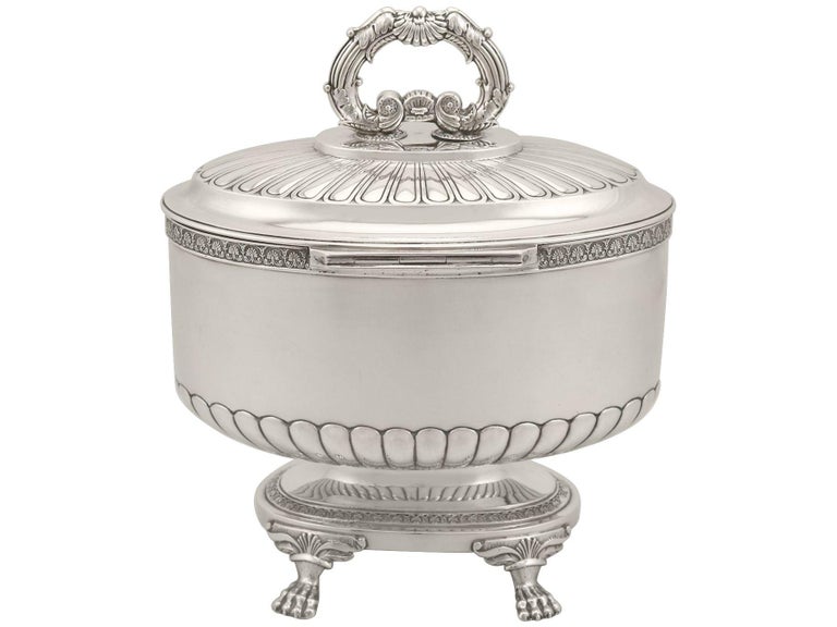 19th Century Antique 1845 Sterling Silver Locking Biscuit Box For Sale ...
