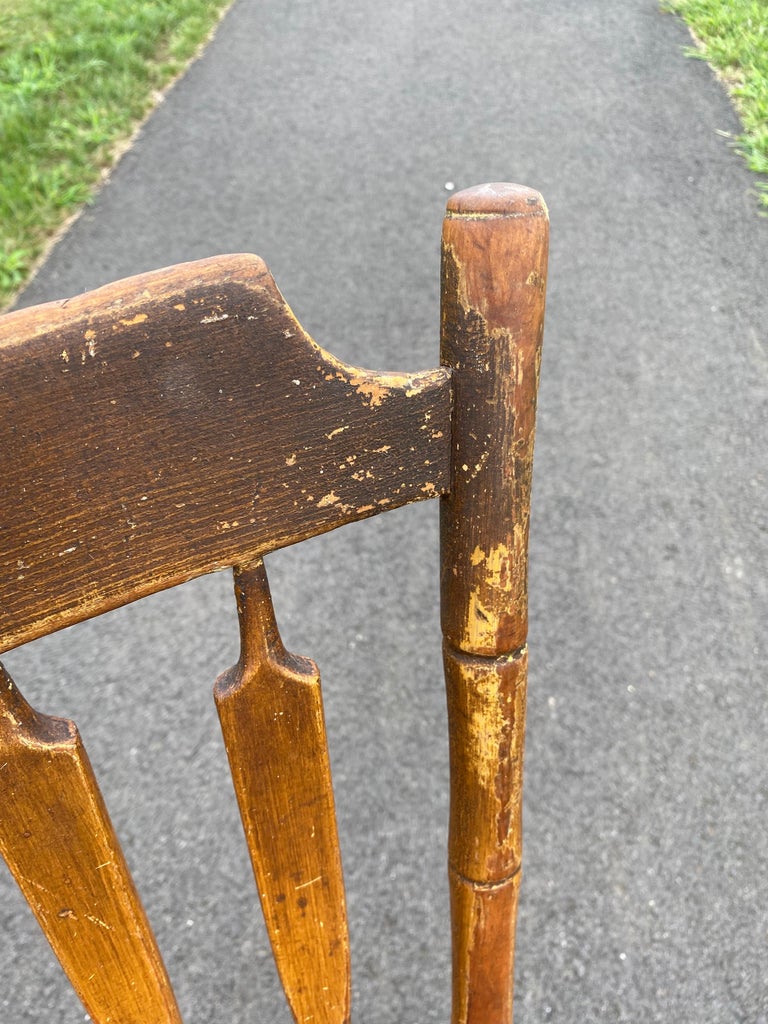 19th Century Antique Arrow Back Windsor Wood Accent Dining Side Chair ...