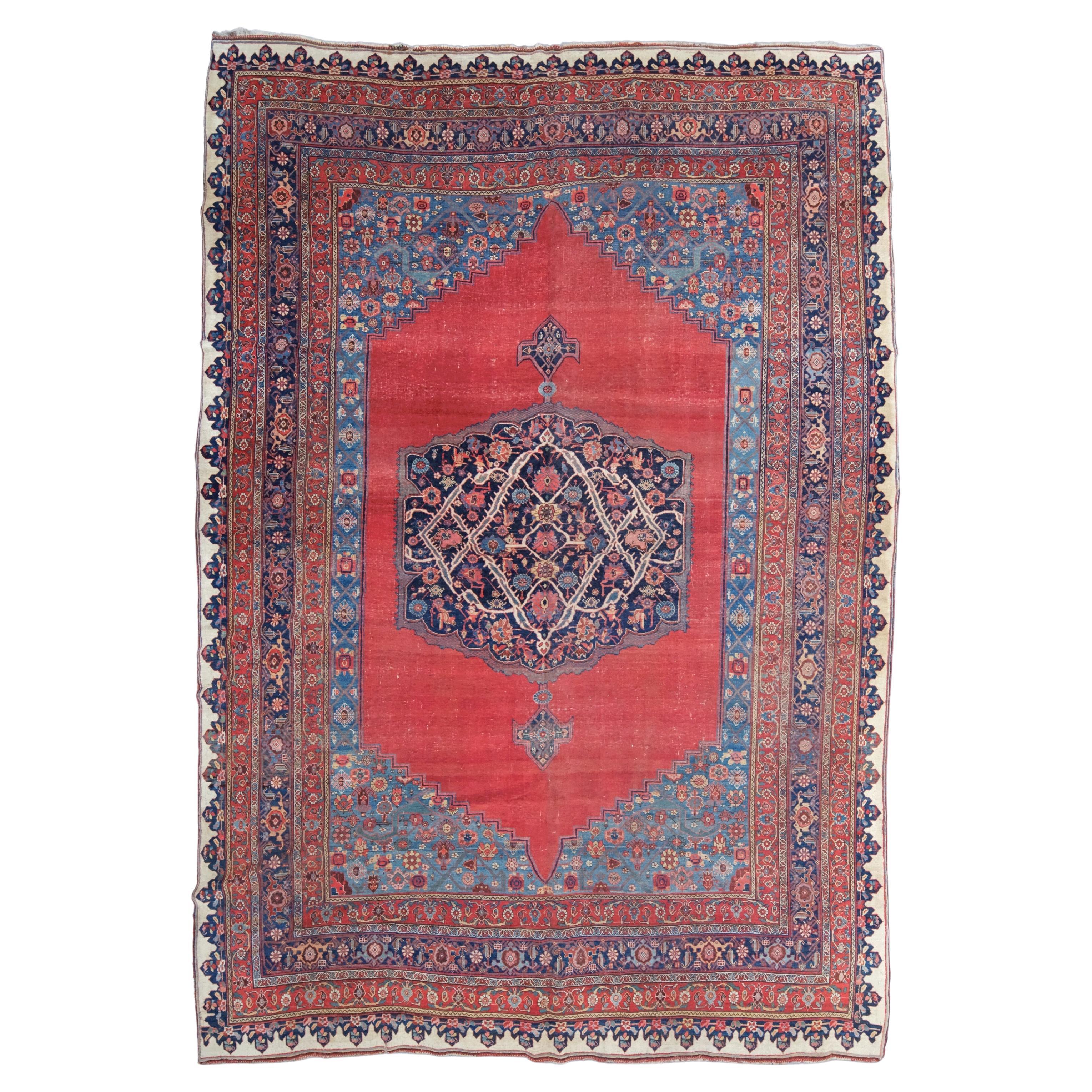 19th Century Antique Heriz Rug - Antique Wool Area Rug, Heriz Area Rug ...