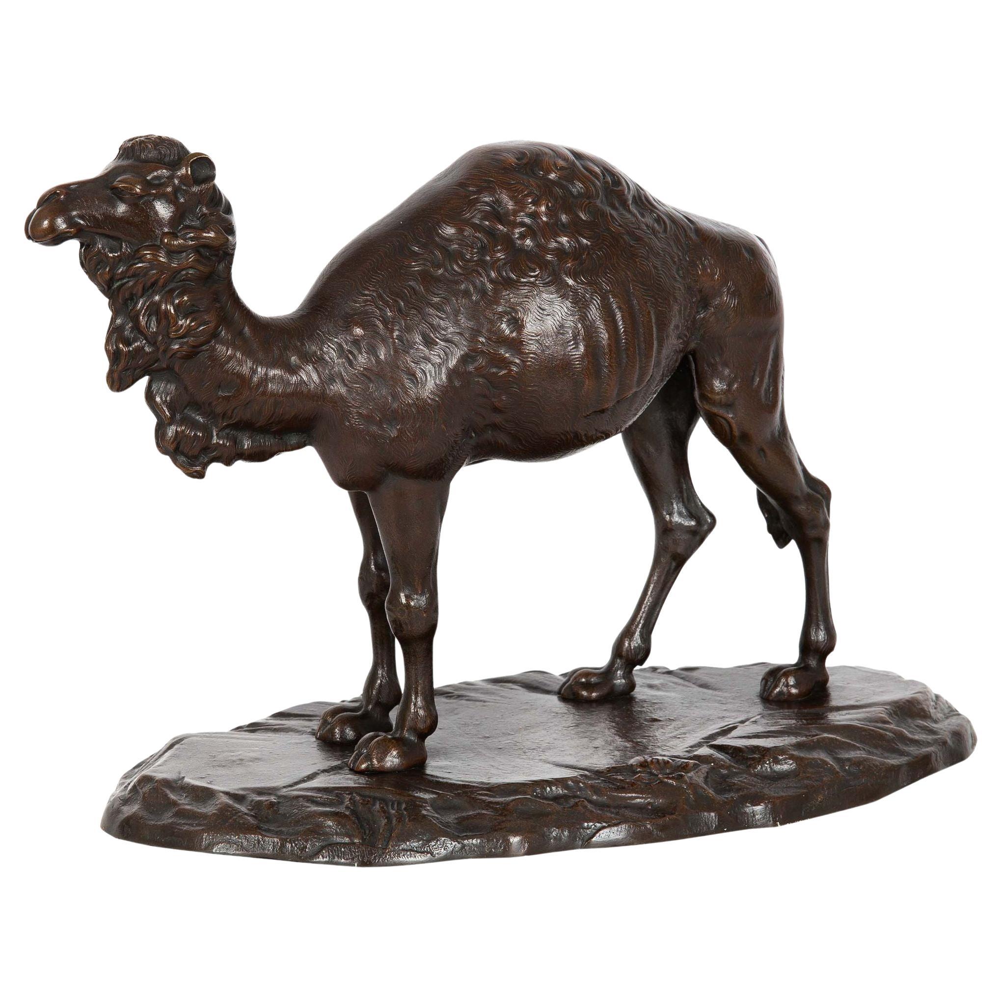 19th Century Patinated Bronze Orientalist Sculpture Arab Warrior on a ...