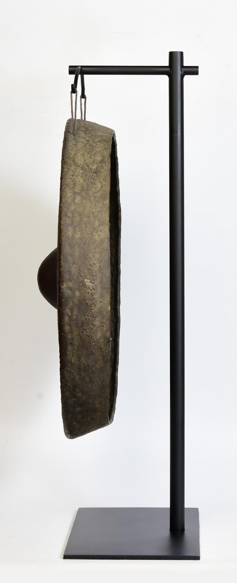 19th Century, Antique Burmese Bronze Gong with Stand For Sale at 1stDibs