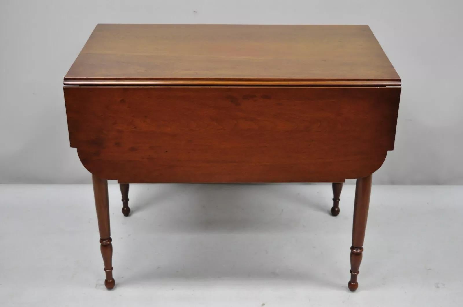 19th Century Antique Cherry Wood American Colonial Drop Leaf Pembroke ...