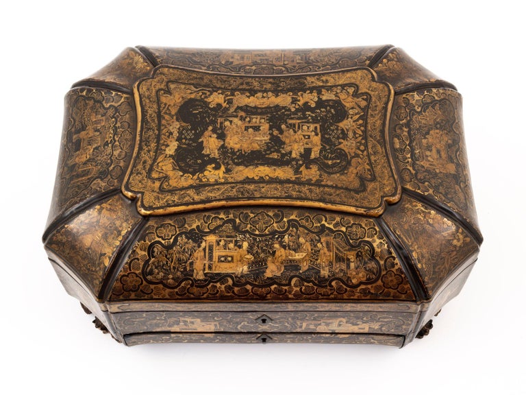 19th Century Antique Chinese Sewing Box For Sale at 1stDibs