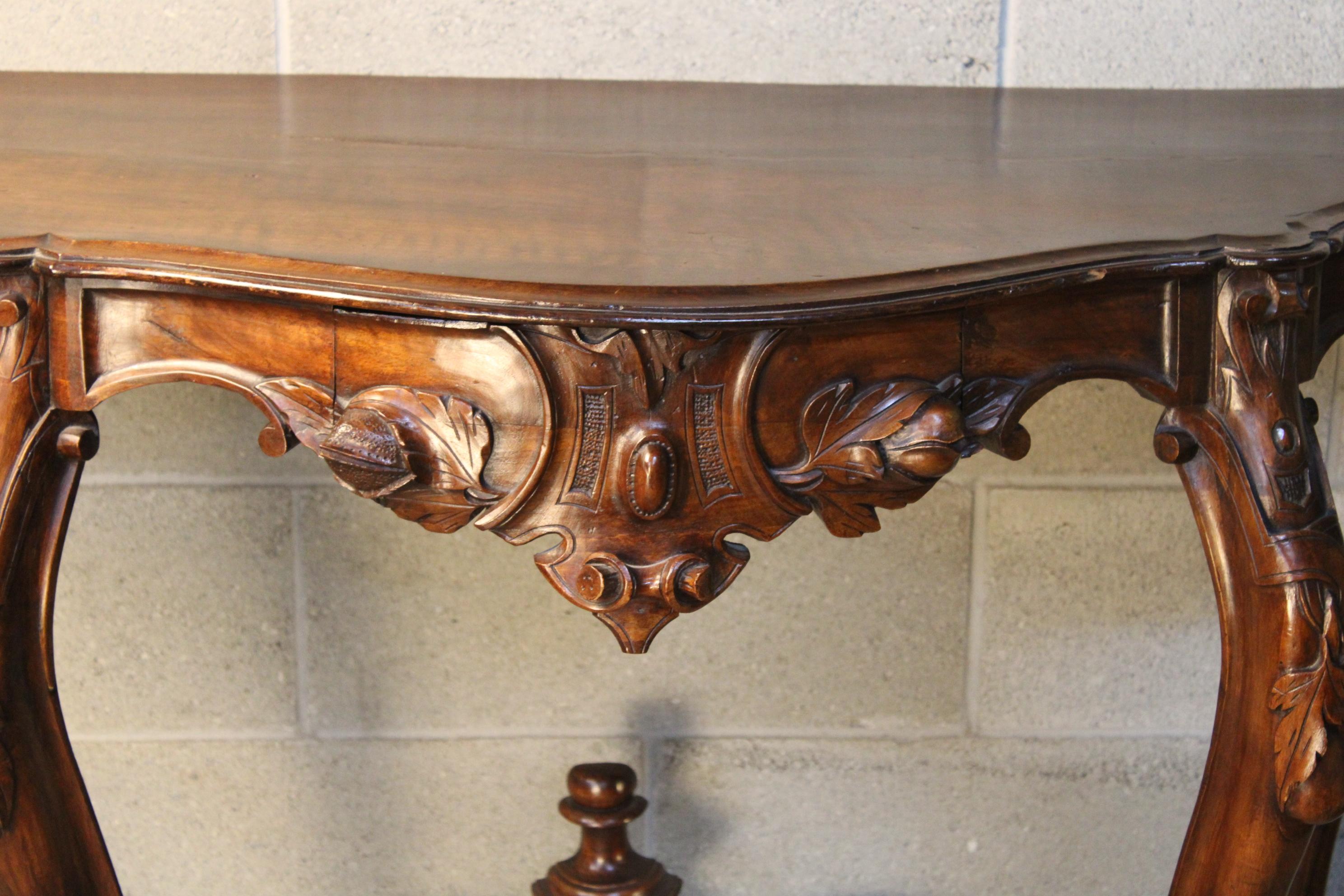19th Century Louis Philippe period Console Table in Walnut circa 1840 ...