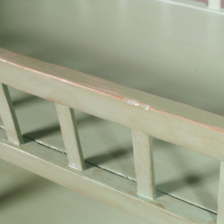 19th Century, Antique Country Emerald Lacquered Rustic Serving Table at ...