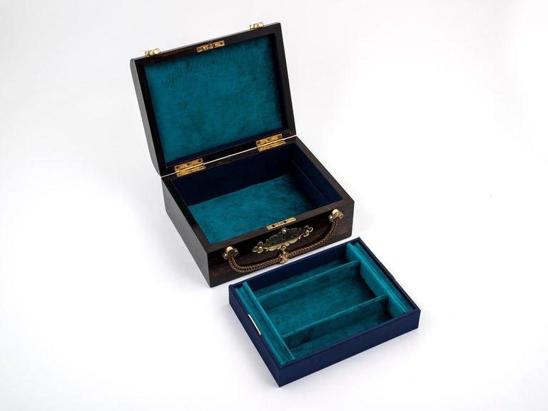 19th Century Antique Dome-Top Jewellery Box with Abalone Medallion For ...