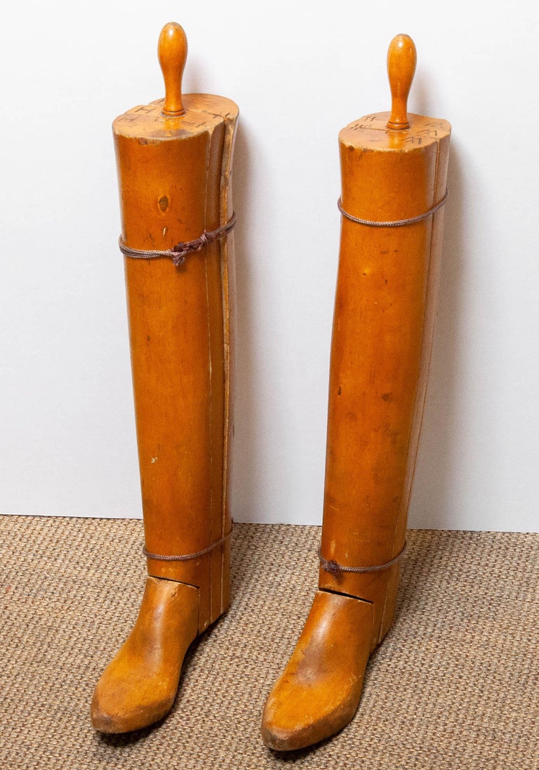 19th Century Antique English Crafted Maple Riding Boot Forms / Lasts ...